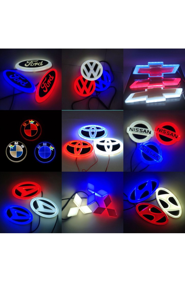Car cold light logo lights static effect